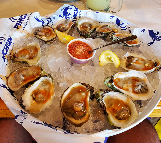 These glistening oysters on ice aren't just appetizers&mdash;they're little miracles of the sea, each one a perfect briny kiss from the Gulf.
