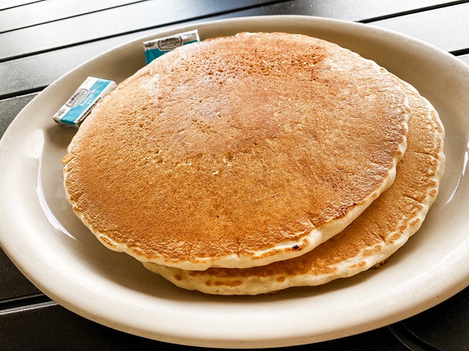 These pancakes could double as manhole covers &ndash; golden, glorious discs that make IHOP look like child's play.