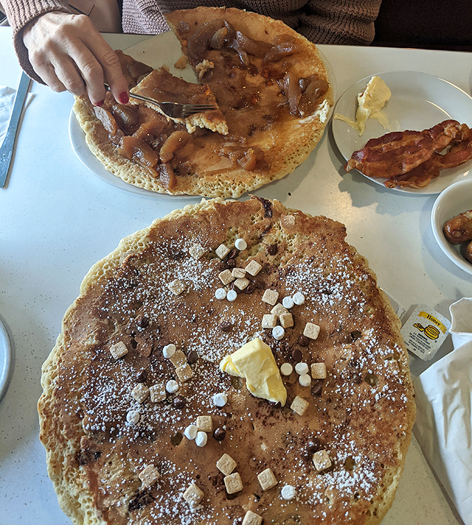 Pancake perfection that makes you question every other breakfast you've ever had. That's not powdered sugar&mdash;it's edible fairy dust.