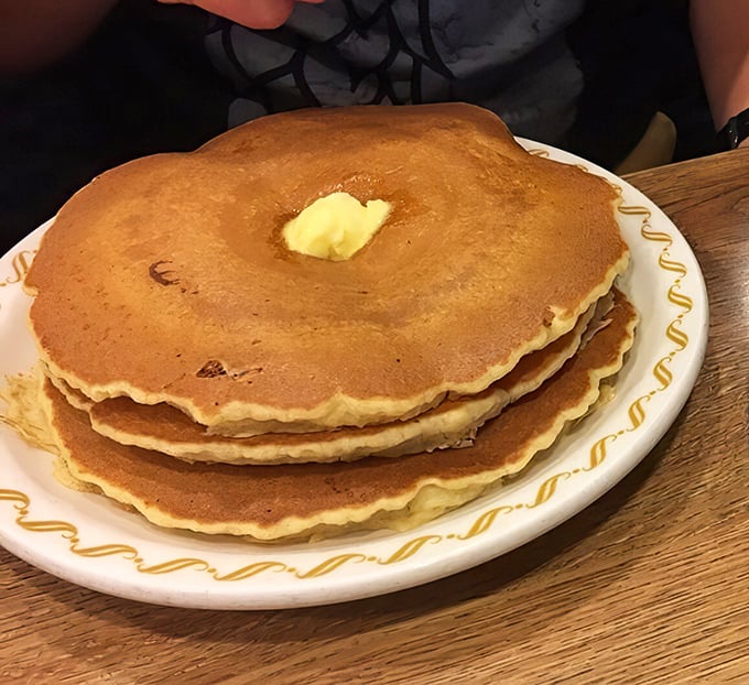 Behold the pancake stack in its natural habitat&mdash;golden-brown, butter-crowned, and ready to soak up maple syrup like a champion.