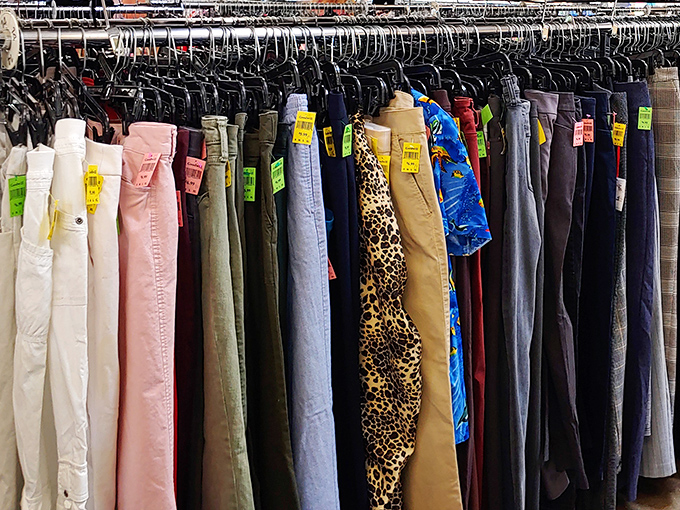 The rainbow of denim possibilities stretches as far as the eye can see. That leopard print pair is practically begging for a second chance.