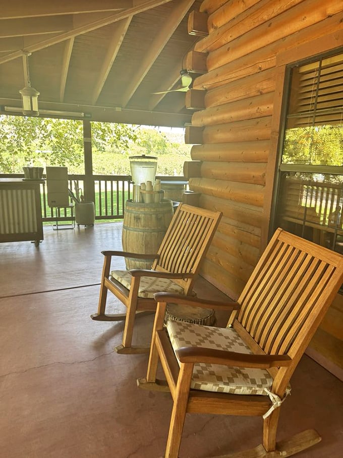 These rocking chairs aren't just seating; they're time machines transporting you to a slower, more civilized era.