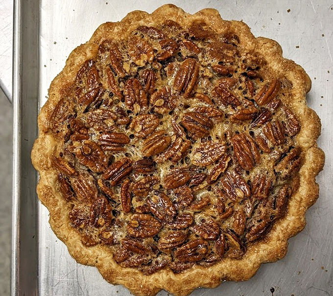 Not just ice cream! This pecan pie looks like it could make a Texan shed a patriotic tear. Buttery, nutty perfection in crust form.