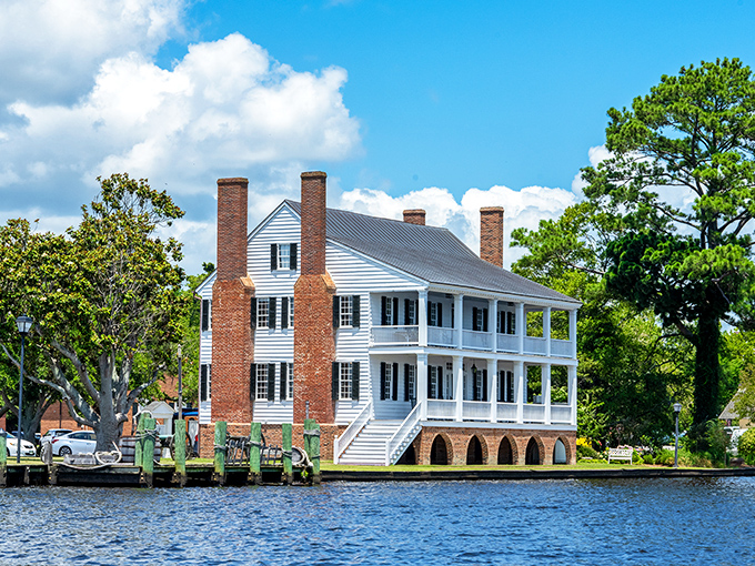 The Penelope Barker House stands proudly by the water, a colonial-era beauty that's seen more American history than most history textbooks cover.
