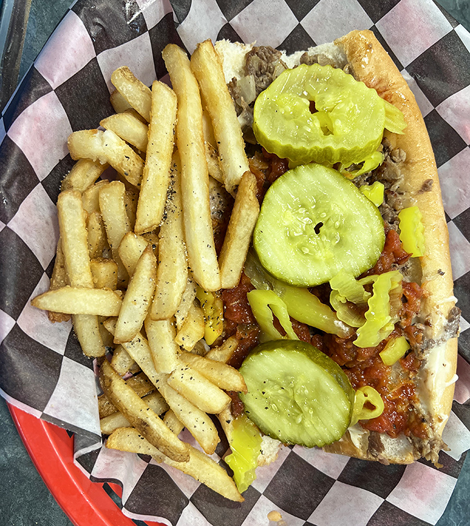 This cheesesteak isn't trying to impress food critics &ndash; it's trying to make you forget your problems for exactly as long as it takes to devour it.