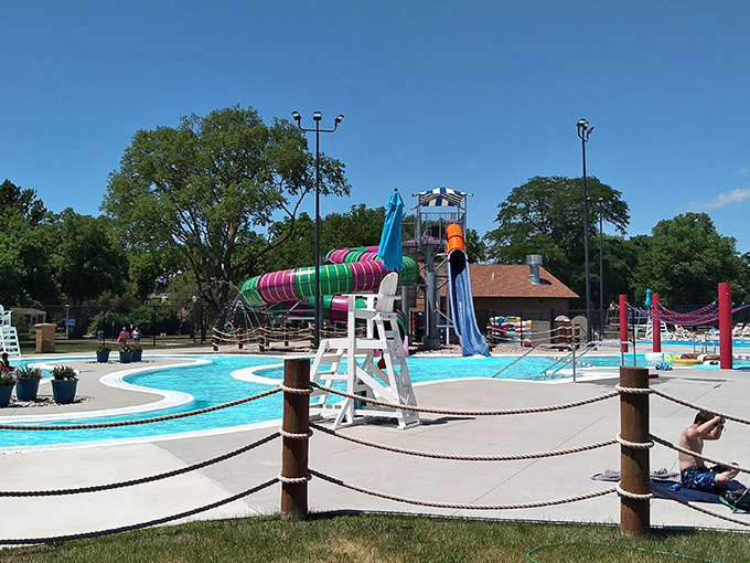 Prentis Park's pool complex: where grandkids burn energy and grandparents secretly wish they could try that twisty slide without judgment.