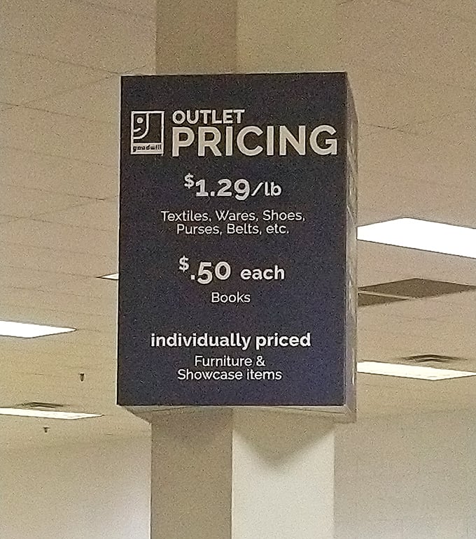 The pricing board tells the beautiful truth – your wallet can breathe easy when clothes cost less than your morning coffee.