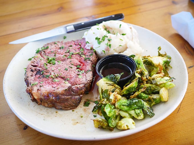 Prime rib perfection that would make a vegetarian weep with temptation. The knife is merely a formality&mdash;this beauty practically melts at a glance.