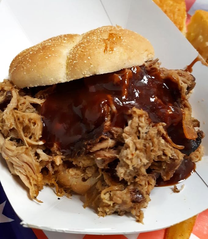 Behold the pulled pork sandwich in all its glory: tender, smoky, and ready to ruin all other sandwiches for you.