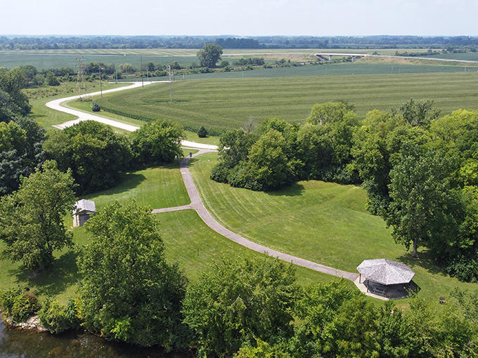 Rolling farmland surrounds Marion, providing both scenic beauty and the fresh local produce that keeps grocery bills surprisingly reasonable.