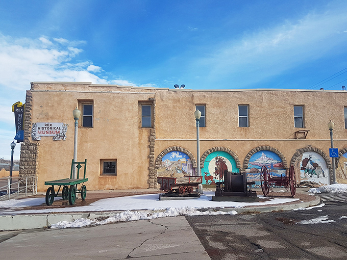 The Rex Museum's colorful murals tell stories of the Old West with the enthusiasm of your favorite history teacher.