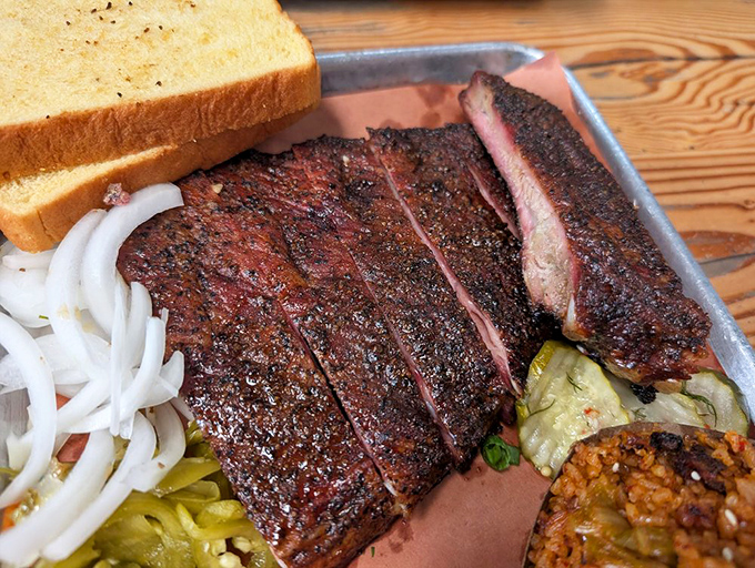 Brisket so perfectly smoked it should have its own Instagram account. That bark, that smoke ring &ndash; it's meat architecture at its finest.