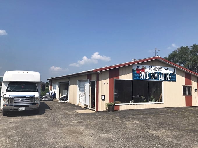 River Bum Rafting headquarters stands ready to float your troubles away, one paddle stroke at a time.