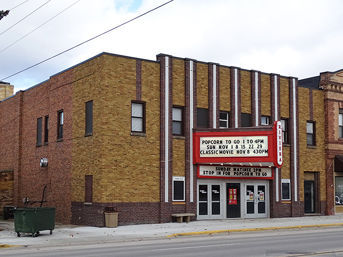 The Riviera Theatre—where ticket prices won't require a second mortgage and the popcorn doesn't taste like it was popped during the Carter administration.