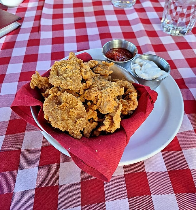 Rocky Mountain Oysters: golden-fried courage served with dipping sauces. What happens in Denver stays in Denver&mdash;specifically in your digestive tract.