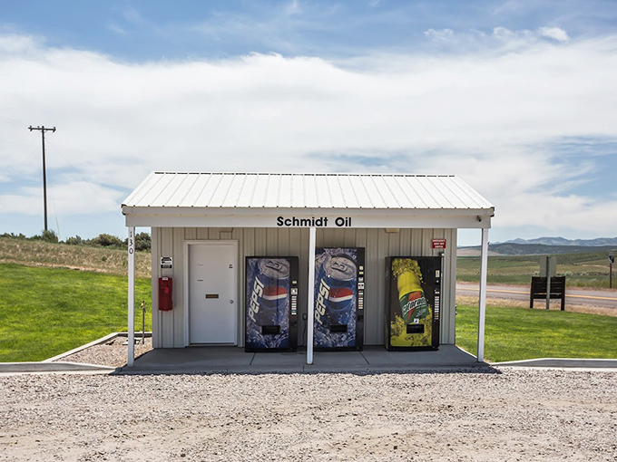 Even gas stations have personality here&mdash;Schmidt Short Stop serves the essentials with straightforward, no-nonsense rural charm.