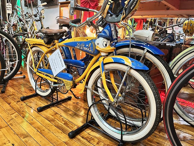 The Donald Duck bicycle captures that magical era when cartoon characters and transportation merged to create childhood dreams on wheels.