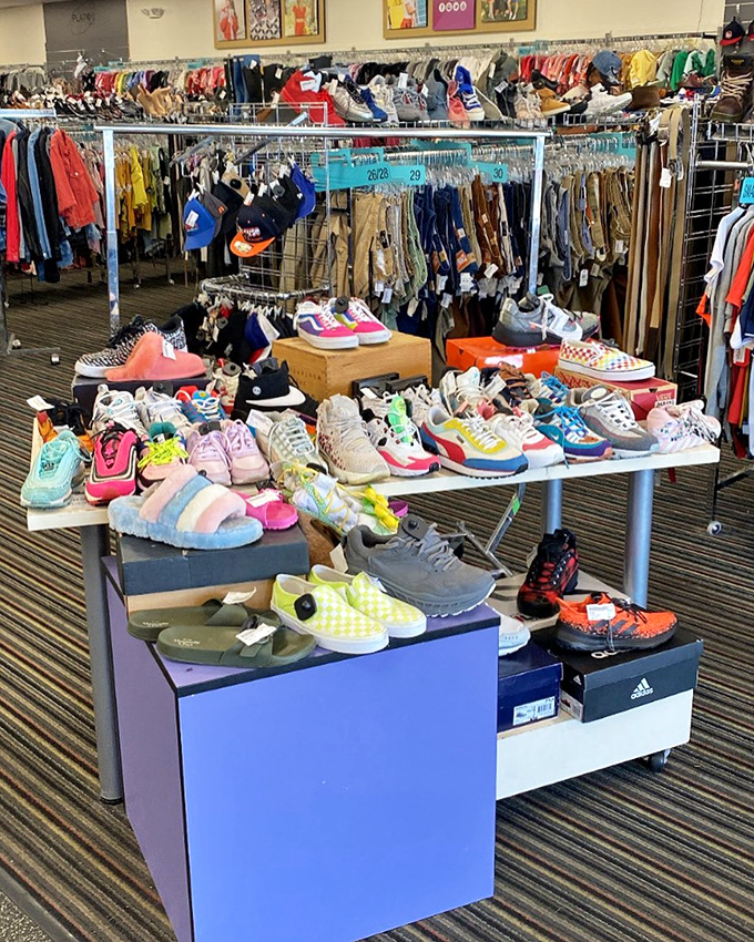 Sneaker heaven exists, and it's organized by size. From barely-worn Nikes to pristine Adidas, your feet might just hit the second-hand jackpot. 