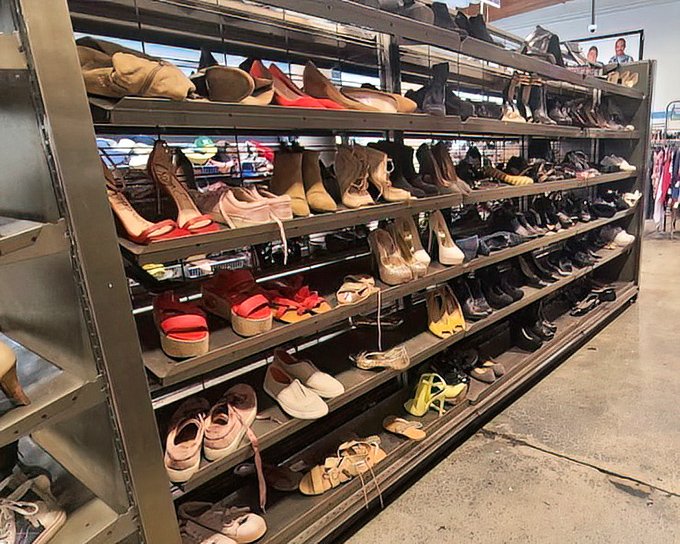 Shoe heaven or footwear archaeology? Each pair tells a story &ndash; some barely worn, others well-loved, all waiting for their next adventure.