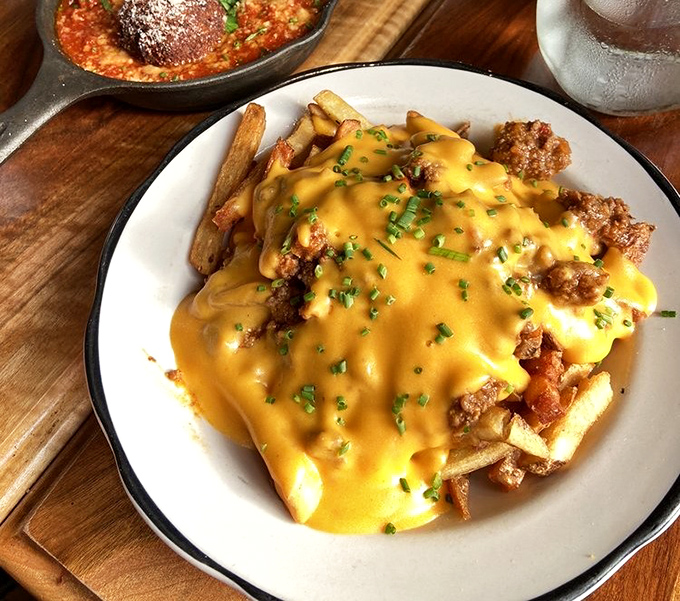 Behold the legendary Sloppy Joe Poutine – where crispy fries, melty cheese, and savory meat sauce unite in what can only be described as comfort food nirvana.