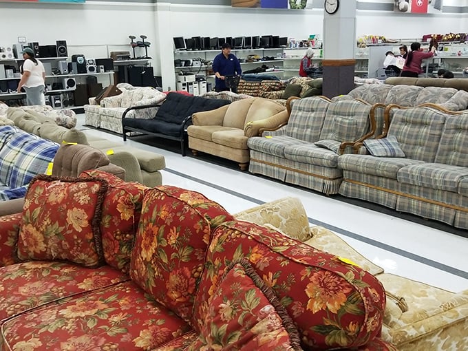 The couch collection: a soft, cushiony United Nations where floral prints from the '80s peacefully coexist with neutral contemporaries.