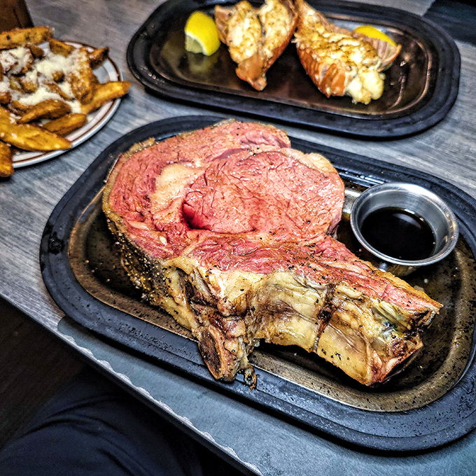 Behold the porterhouse in its natural habitat&mdash;perfectly seared, gloriously pink, and ready to make you forget every mediocre steak you've ever encountered.