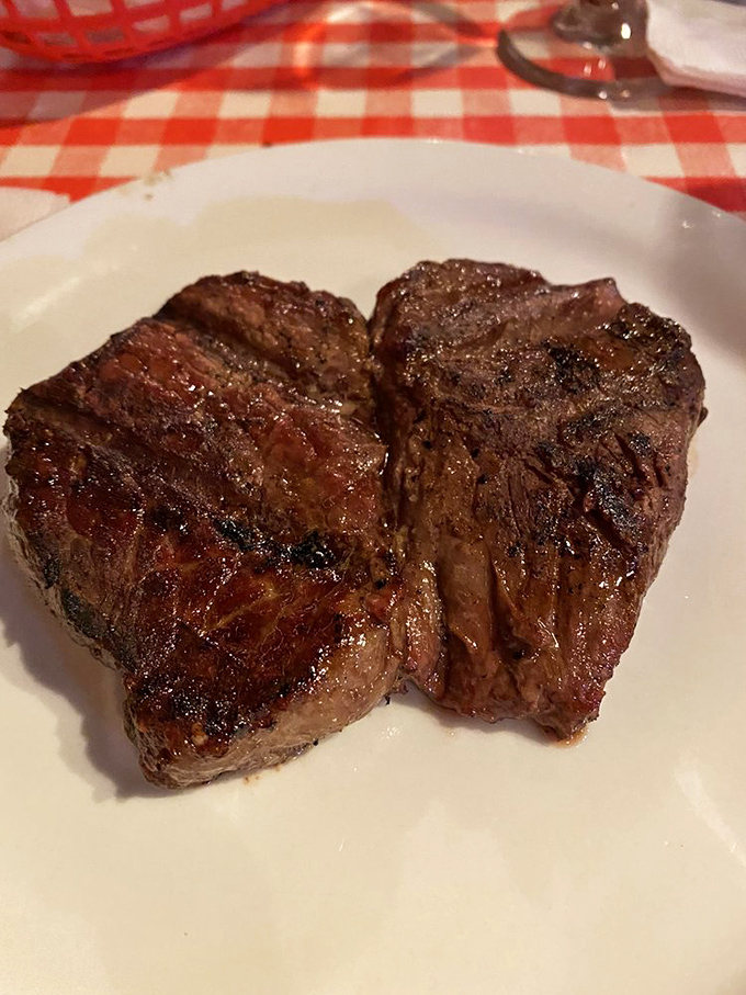 Behold, the star of the show! These perfectly charred sirloin medallions aren't just steak – they're edible proof that simplicity trumps fancy culinary trends.