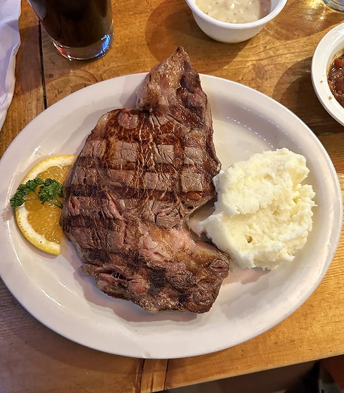 Behold the kind of ribeye that makes strong people weep tears of pure, unadulterated joy and satisfaction.
