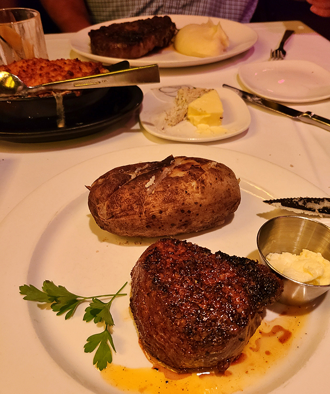 The steak whisperers at The Precinct know exactly how to coax that peppery crust while keeping the inside tender enough to cut with a stern glance.