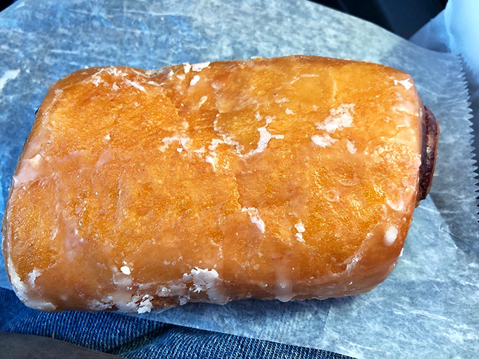 Golden perfection in rectangular form. This glazed pastry isn't just breakfast&mdash;it's the reason morning was invented in the first place.