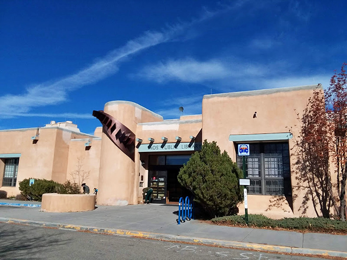 Pueblo-style architecture meets modern functionality at the Taos Public Library. Even the buildings here tell stories before you open a single book.
