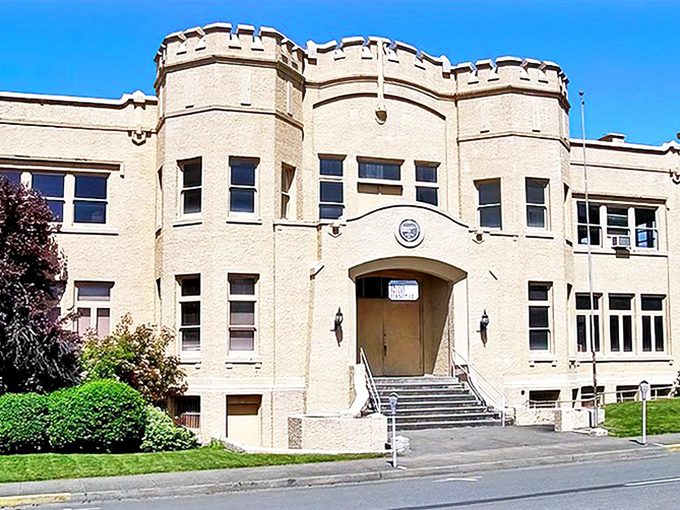 The Flegel Community Center's castle-like architecture tells stories of Roseburg's past while continuing to serve its present community.