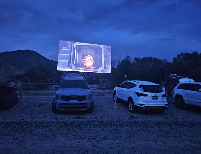 Family movie night gets an upgrade when Garfield's orange mug is forty feet tall against the darkening sky. Even cats would approve of this view.