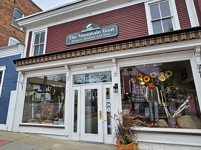 The Mountain Goat outfits adventurers with gear worthy of Vermont's rugged terrain. Those mannequins are dressed better than I am on most days.