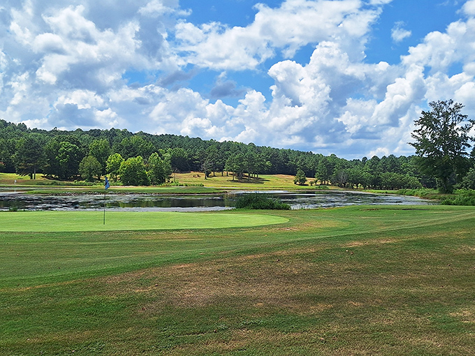 Twin Pines Country Club offers golf with a side of serenity&mdash;where water hazards double as meditation spots for frustrated putters.