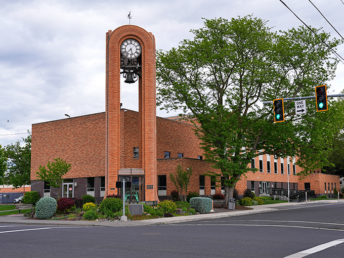 The clock tower stands as Pendleton's steadfast timekeeper, reminding locals to slow down and visitors that they've arrived somewhere worth staying awhile.