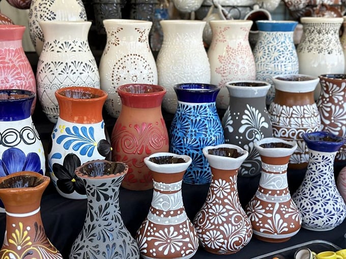 Ceramic storytellers standing at attention. These handcrafted vases aren't just containers&mdash;they're cultural ambassadors waiting to bring character to your coffee table.