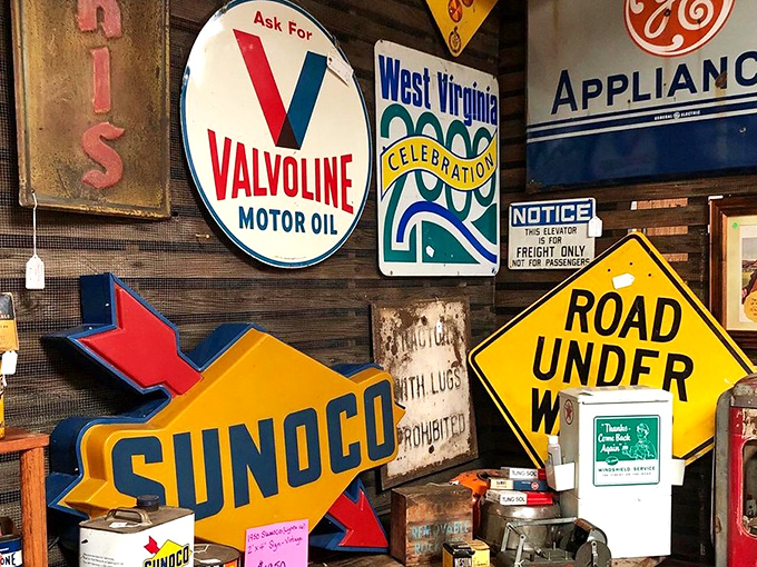 Road trip nostalgia by the square foot. These vintage signs once guided hungry travelers to gas stations where attendants actually pumped your fuel!