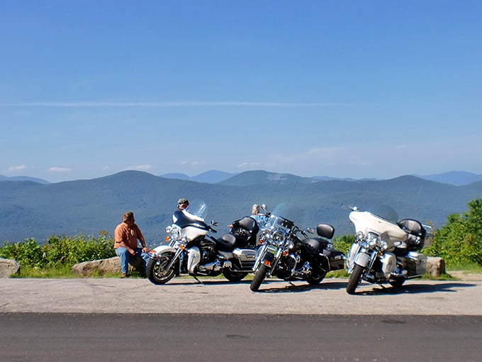 Motorcycle enthusiasts know the secret: some views are best enjoyed with the rumble of engines and the company of fellow road warriors.