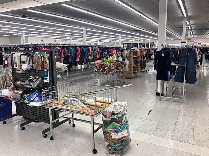 The retail floor sprawls with organized chaos&mdash;a thrifter's dream where today's castoffs become tomorrow's "where did you get that?" conversation starters.