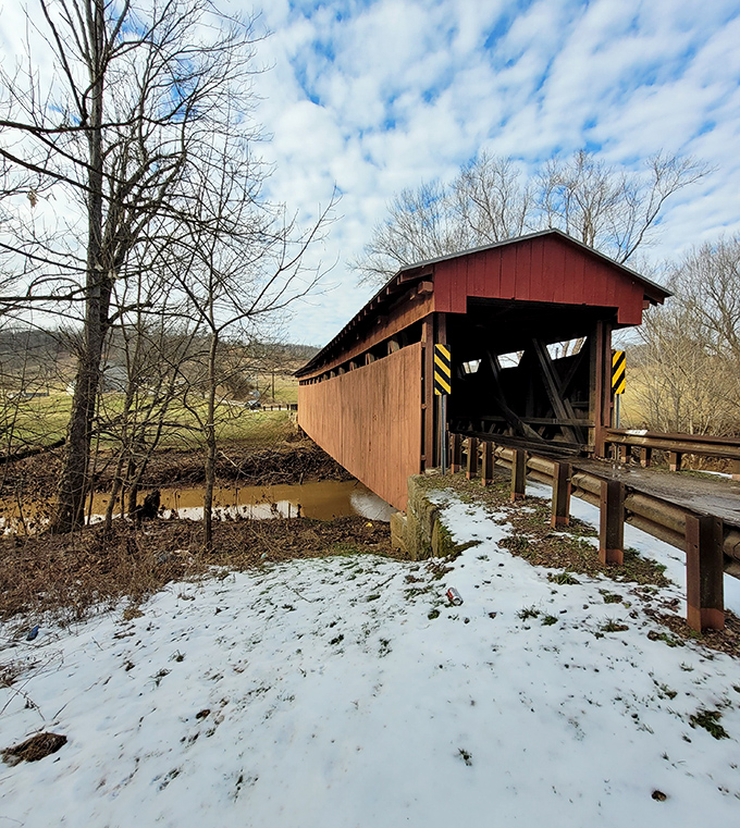 Winter transforms Sarvis Fork into a Norman Rockwell painting come to life&mdash;the dusting of snow creating a postcard-perfect scene straight out of holiday nostalgia.