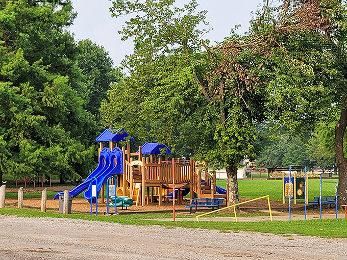 Wiseman Park's playground stands ready for the next generation of Lynchburg residents to create memories that will someday become the town's cherished folklore.