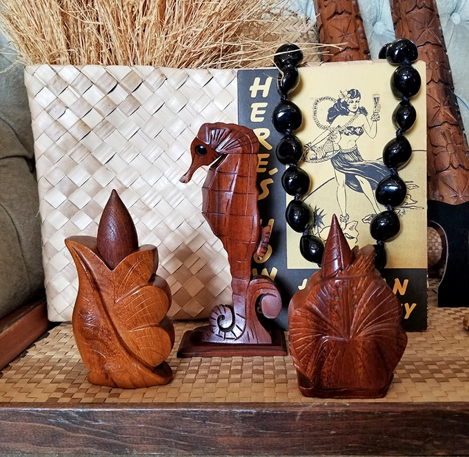 These hand-carved wooden treasures tell Hawaii's story through craftsmanship &ndash; the seahorse and leaf motifs capturing island artistry that mass production could never replicate.