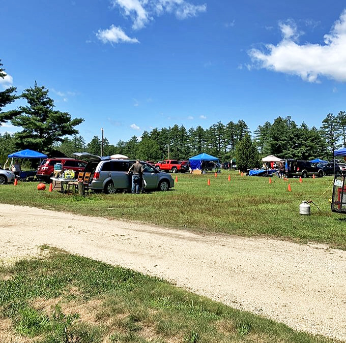 Browsers examine wares with that universal "do I need this?" expression that inevitably leads to "well, at this price, how can I not?"