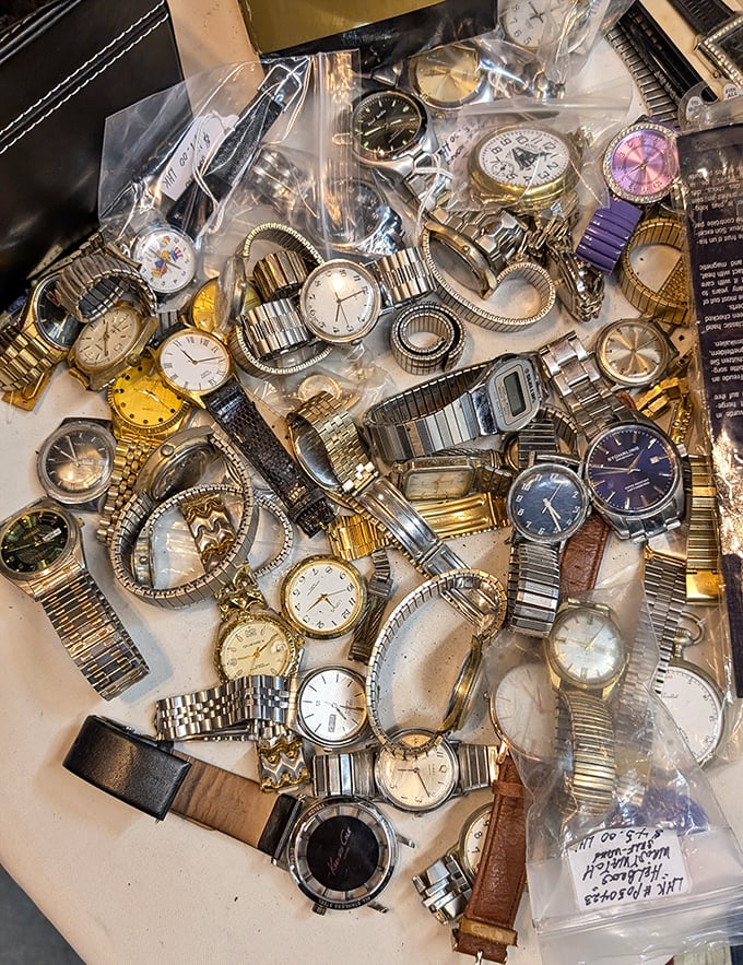Time literally stands still in this treasure trove of vintage watches. Each one once counted the minutes of someone's life story&mdash;now they're waiting to join yours.