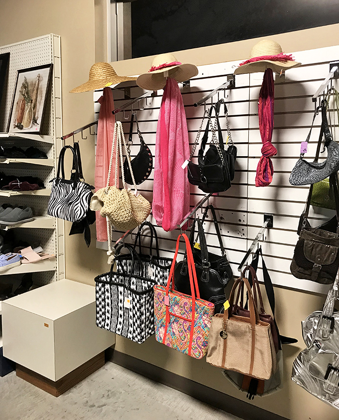 Handbag heaven! A wall of purses and totes that tells a hundred stories&mdash;from beach vacations to corporate boardrooms and everywhere in between.
