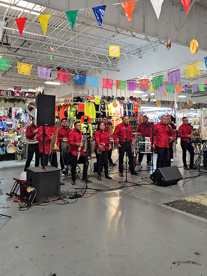 Live music transforms ordinary shopping into an impromptu fiesta&mdash;because bargain hunting deserves its own soundtrack.