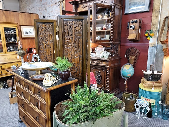 This isn't just furniture—it's a theatrical set where carved wooden screens and antique cabinets play supporting roles in the drama of your home décor.