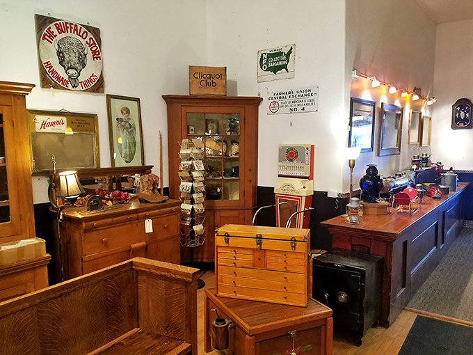 The Buffalo Store sign watches over a collection of furniture that's survived longer than most Hollywood marriages&mdash;and with better stories to tell.