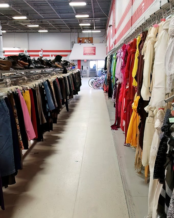 The clothing section spans horizons that would make even the most seasoned shoppers reach for their comfortable walking shoes immediately.